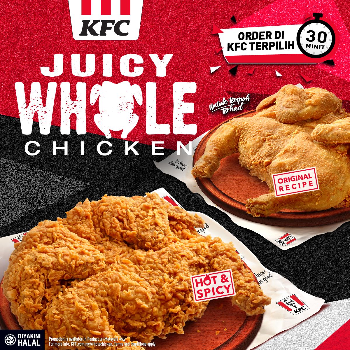 Set Ayam Goreng Seekor Juicy Whole Chicken KFC Ni Memang Berbaloi!