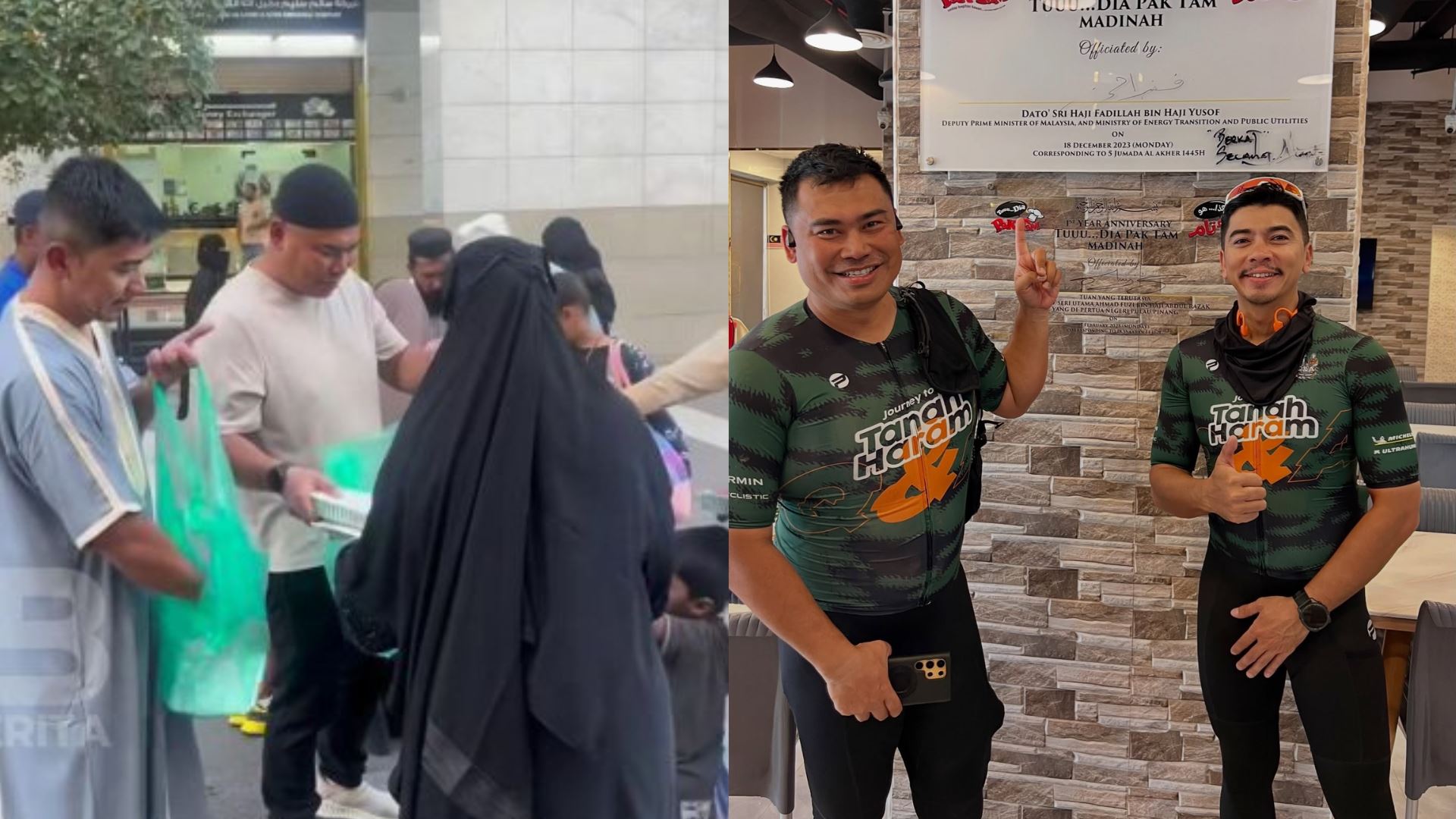 Amar Baharin dan Qobin Agihkan Infaq di Madinah, Misi Kayuhan Jadi ...