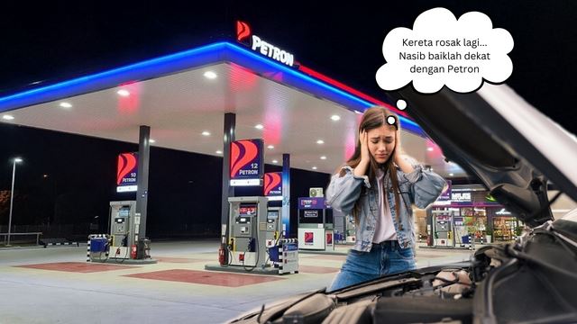 bantuan awal di stesen petron