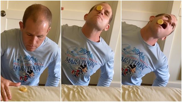 Man Sets New Guinness Record For Moving Cookie From Forehead To Mouth ...