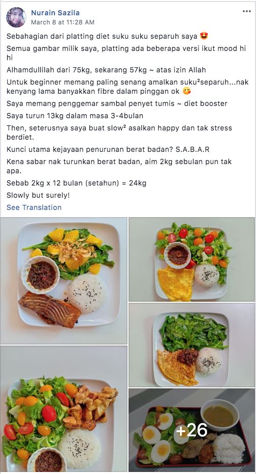 Msian Woman Says ‘Quarter-Quarter-Half’ Diet Helped Her Lose 13kgs In 3 ...